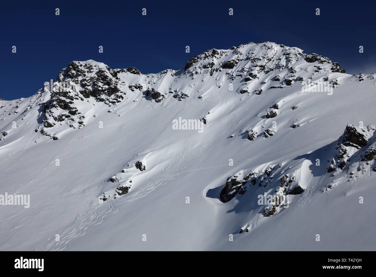Berge um Davos / Mountains around Davos Stock Photo - Alamy