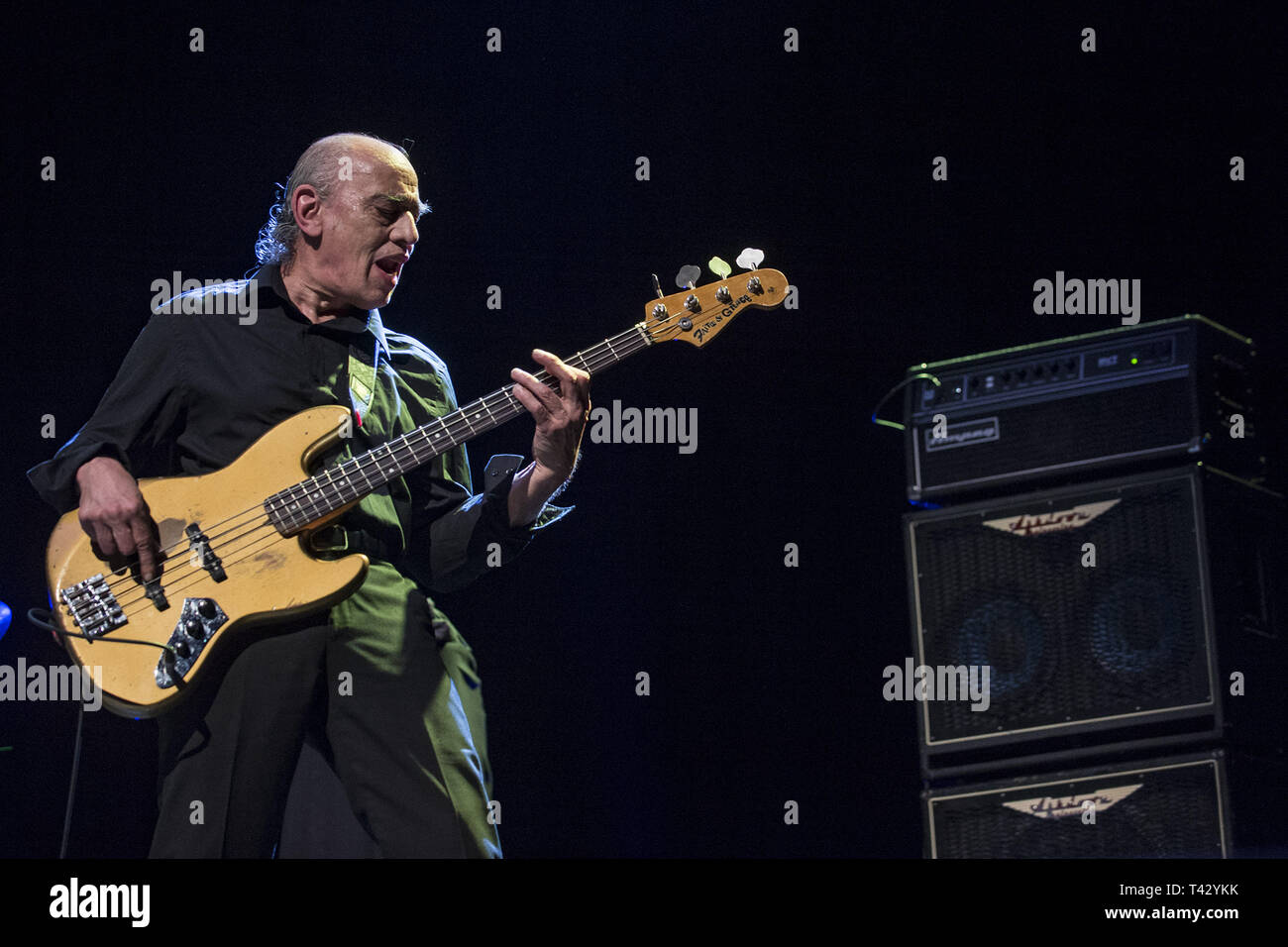 Wilko Johnson performs at the Alban Arena Featuring: Norman Watt-Roy ...