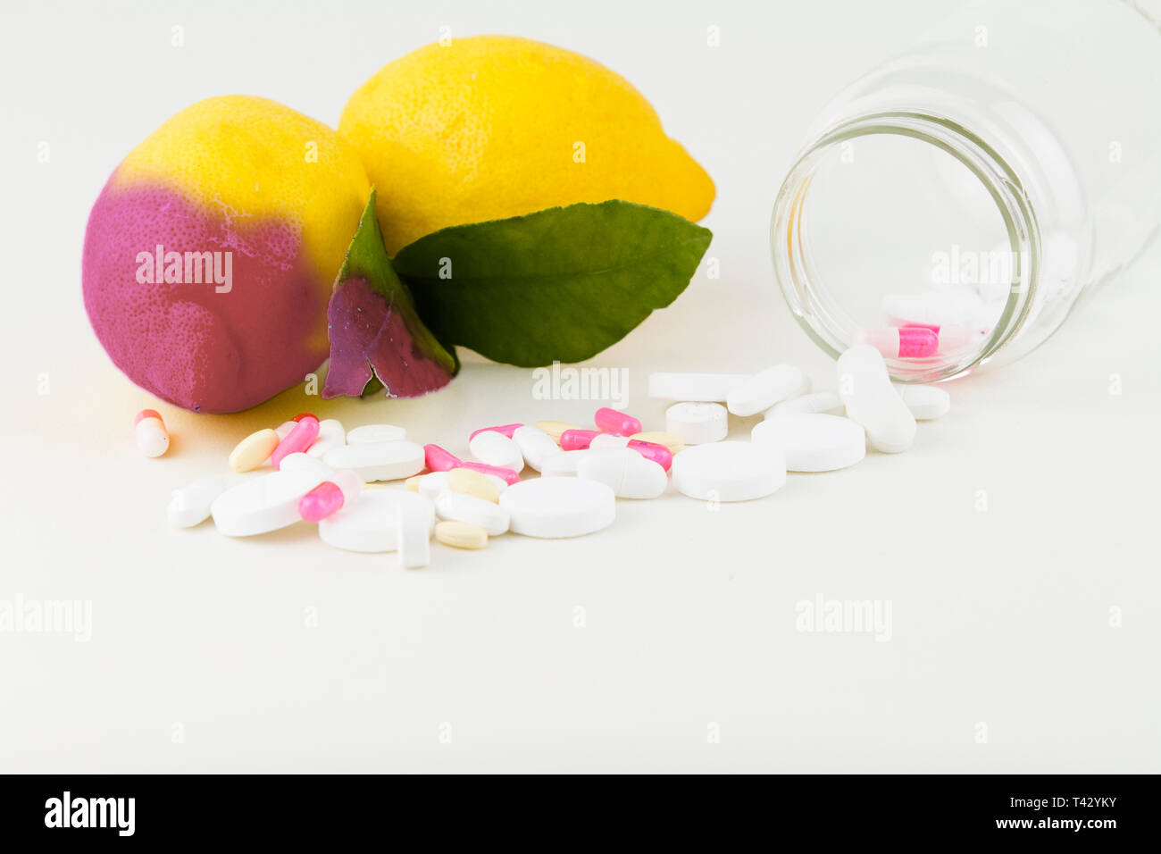 Concept: human GMO manipulation of nature and relative poisoned fruits ...