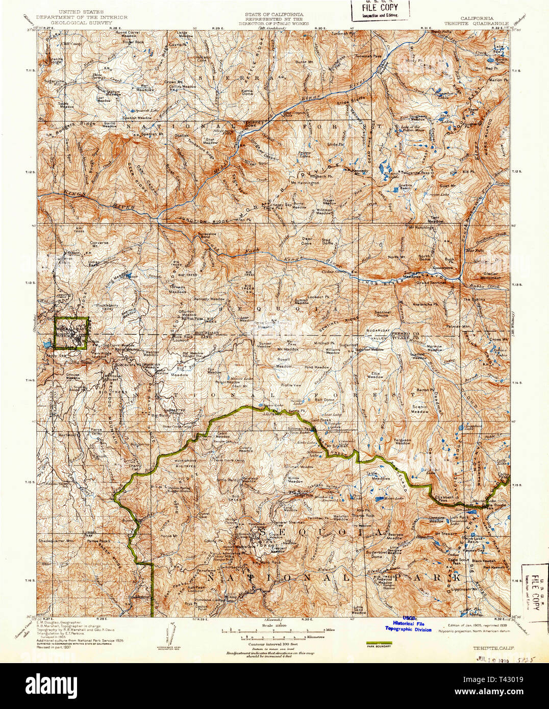 California map 1905 hi-res stock photography and images - Alamy