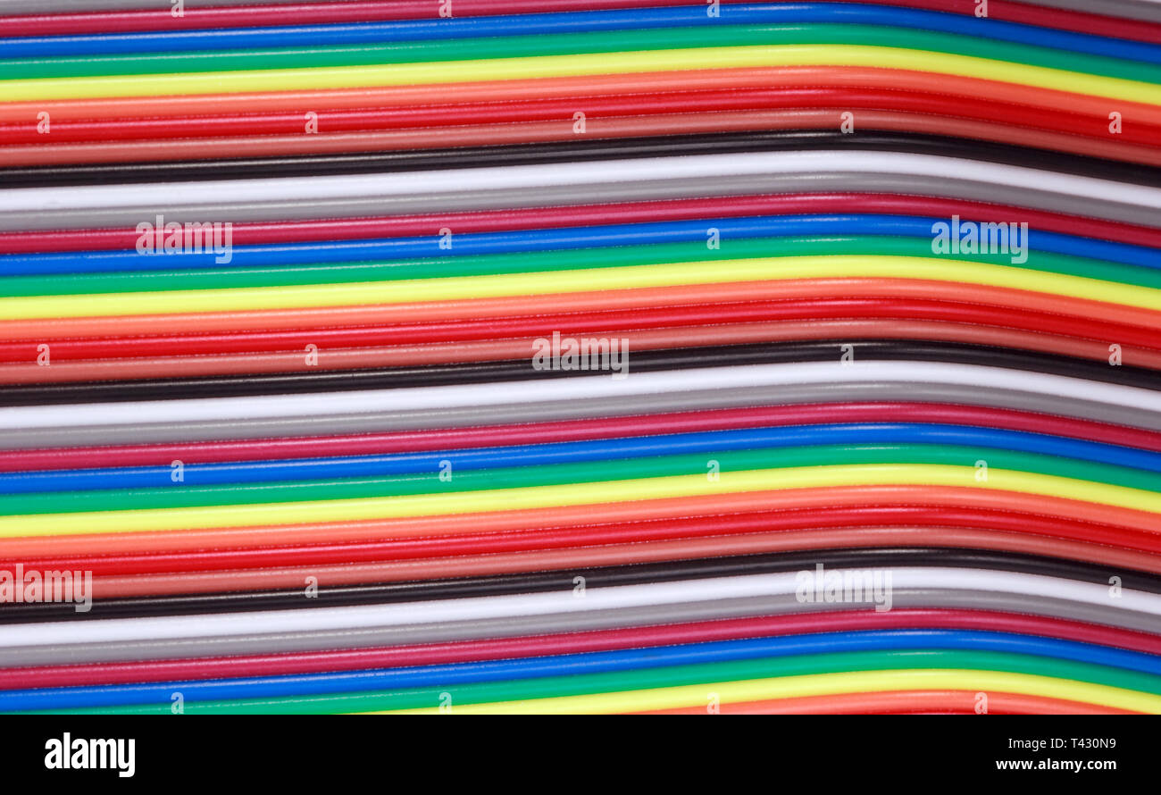 many wire ribbon cable Stock Photo - Alamy