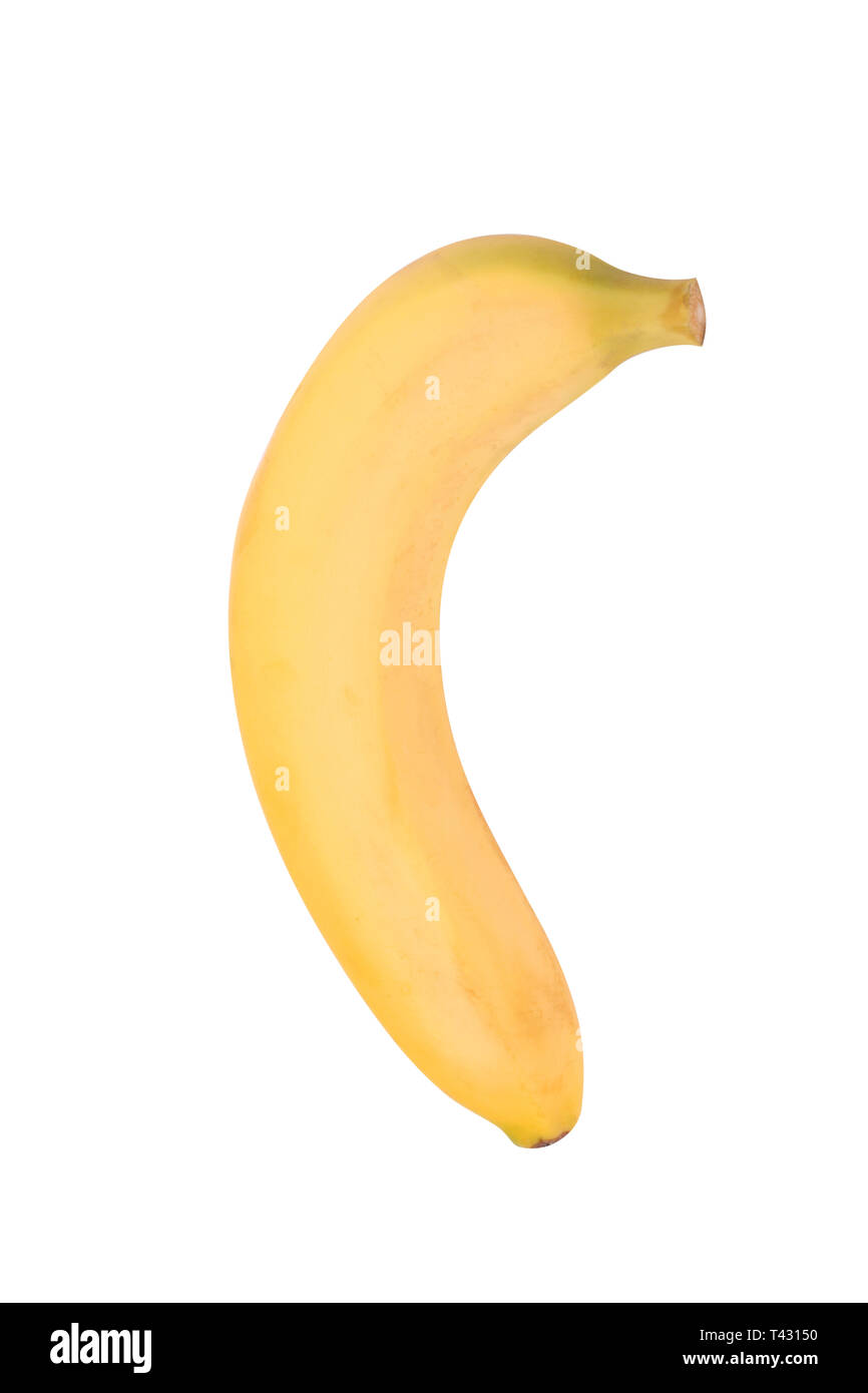 Yellow Banana Isolated Stock Photo - Alamy