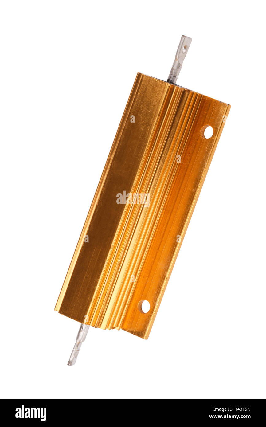 Resistor in Metal Case Isolated Stock Photo - Alamy