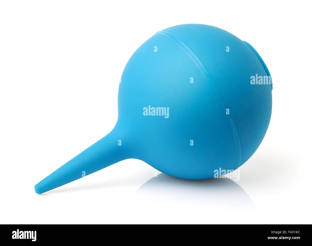 Blue rubber bulb syringe isolated on white Stock Photo - Alamy
