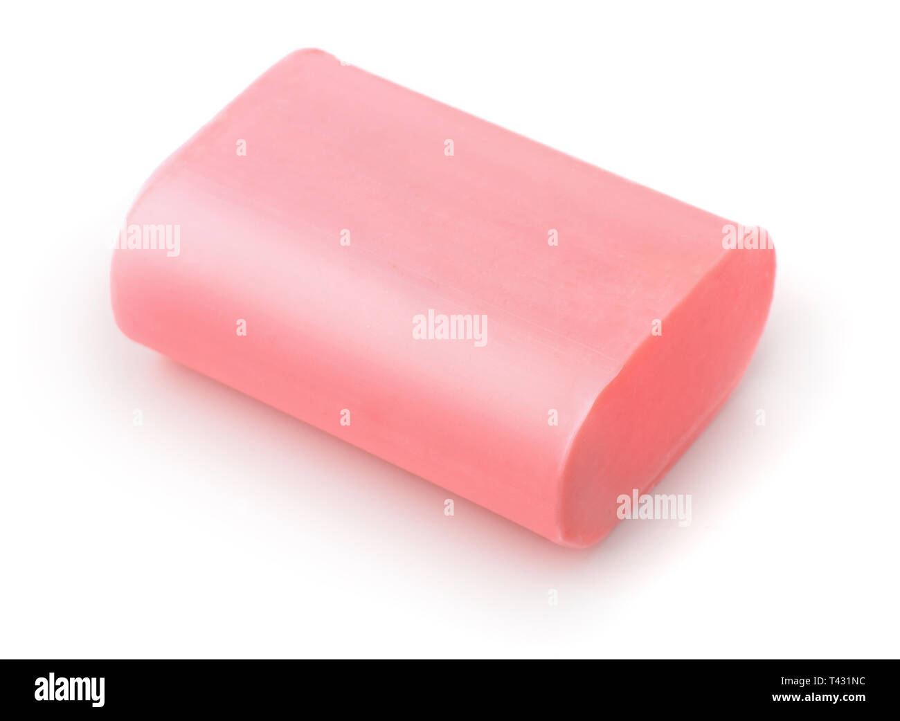 Unused pink soap bar isolated on white Stock Photo - Alamy
