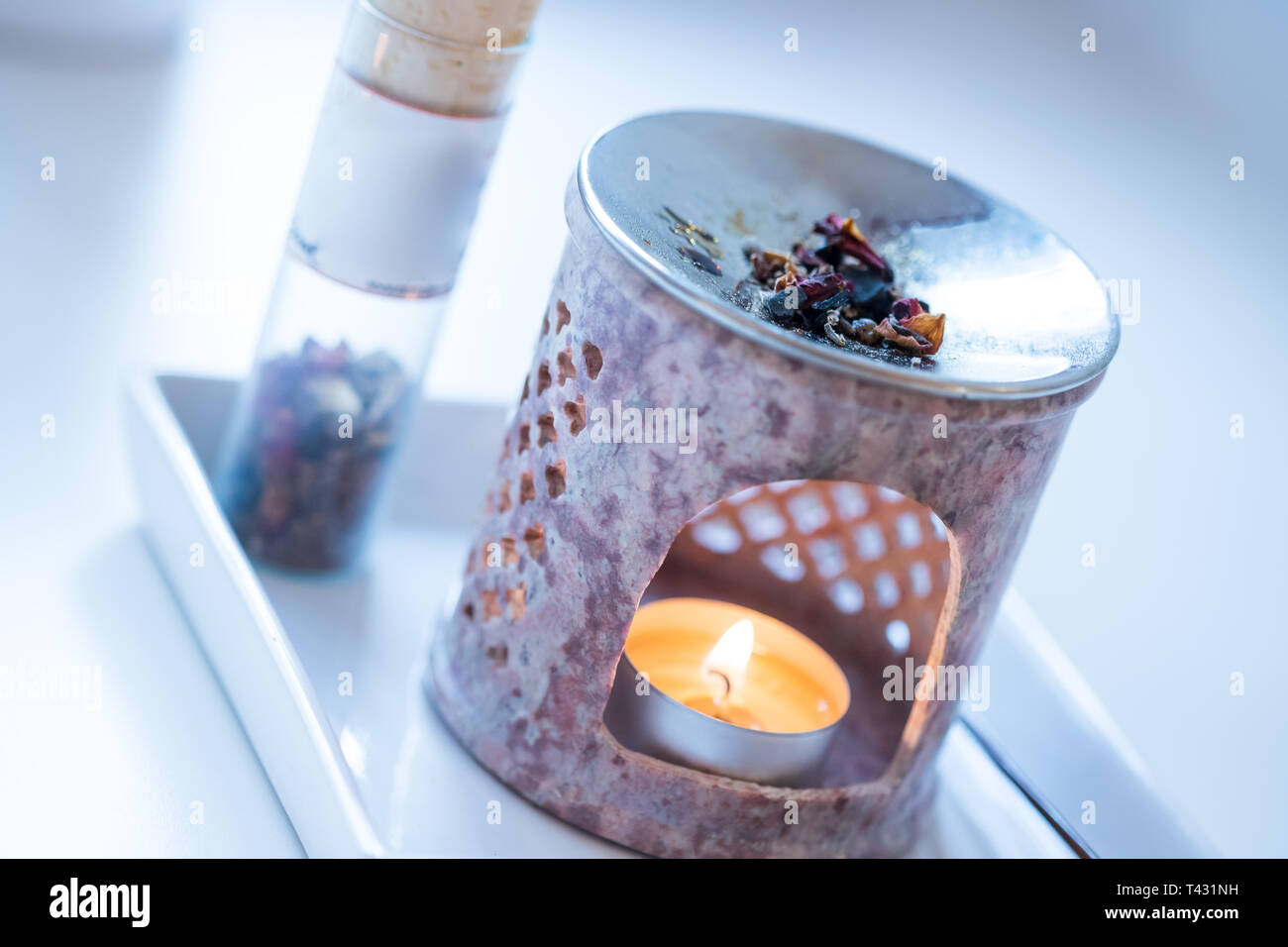 Close up picture of incense, candle Stock Photo - Alamy