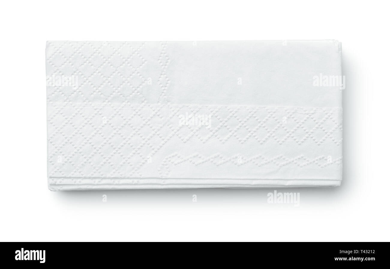 Top view of folded tissue paper isolated on white Stock Photo - Alamy