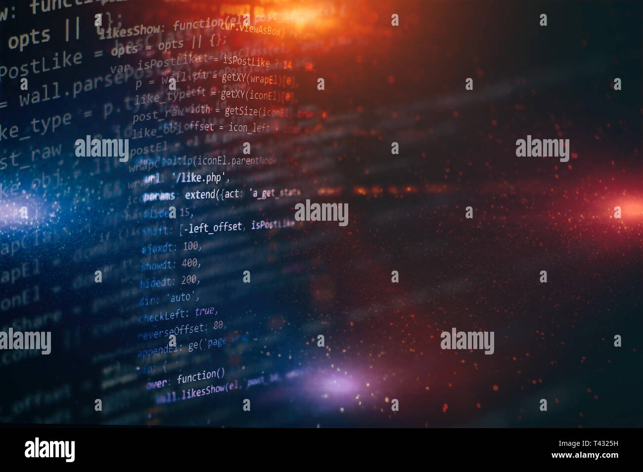 Code text written and created entirely by myself Stock Photo - Alamy