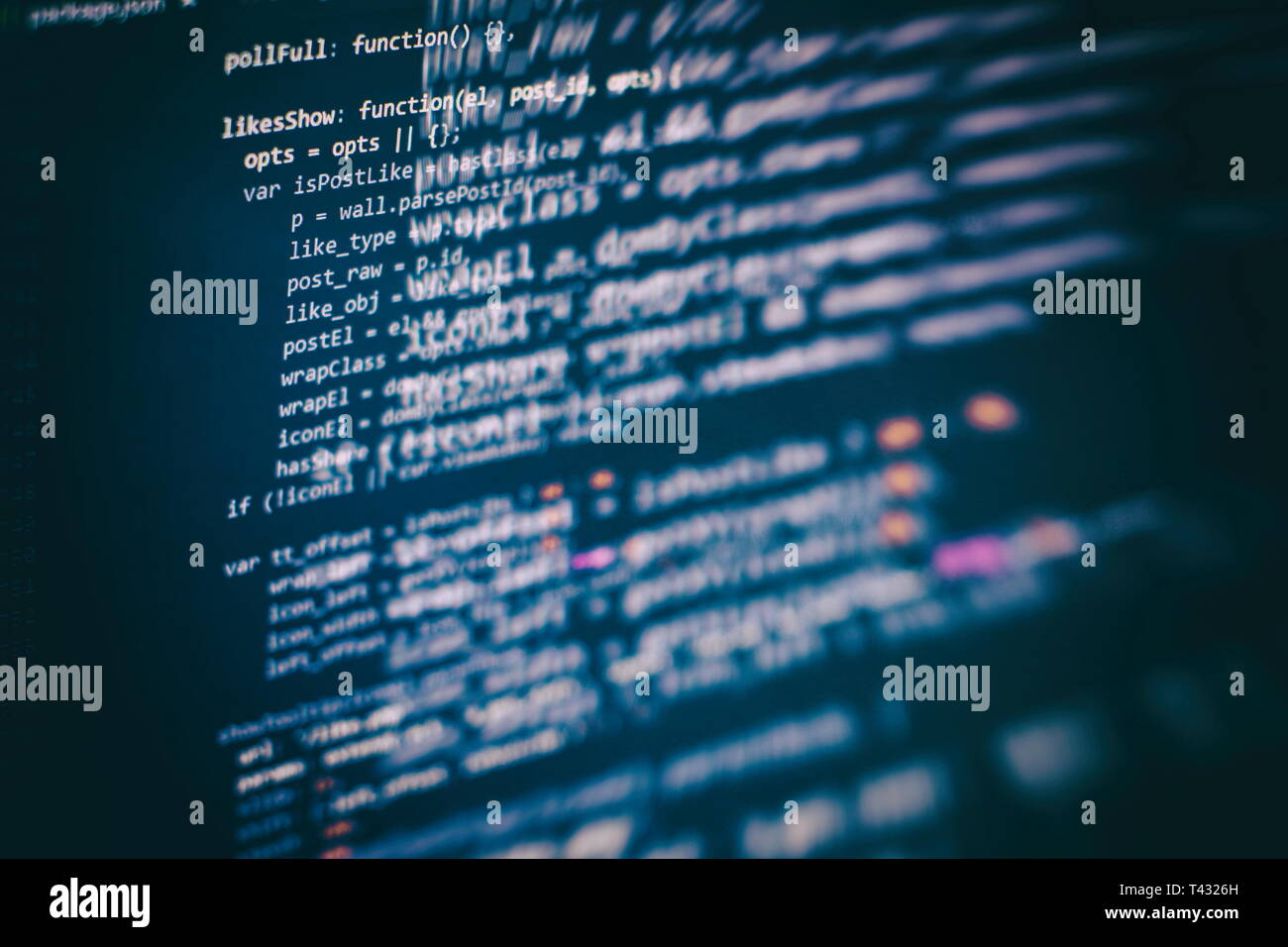 Code text written and created entirely by myself Stock Photo - Alamy