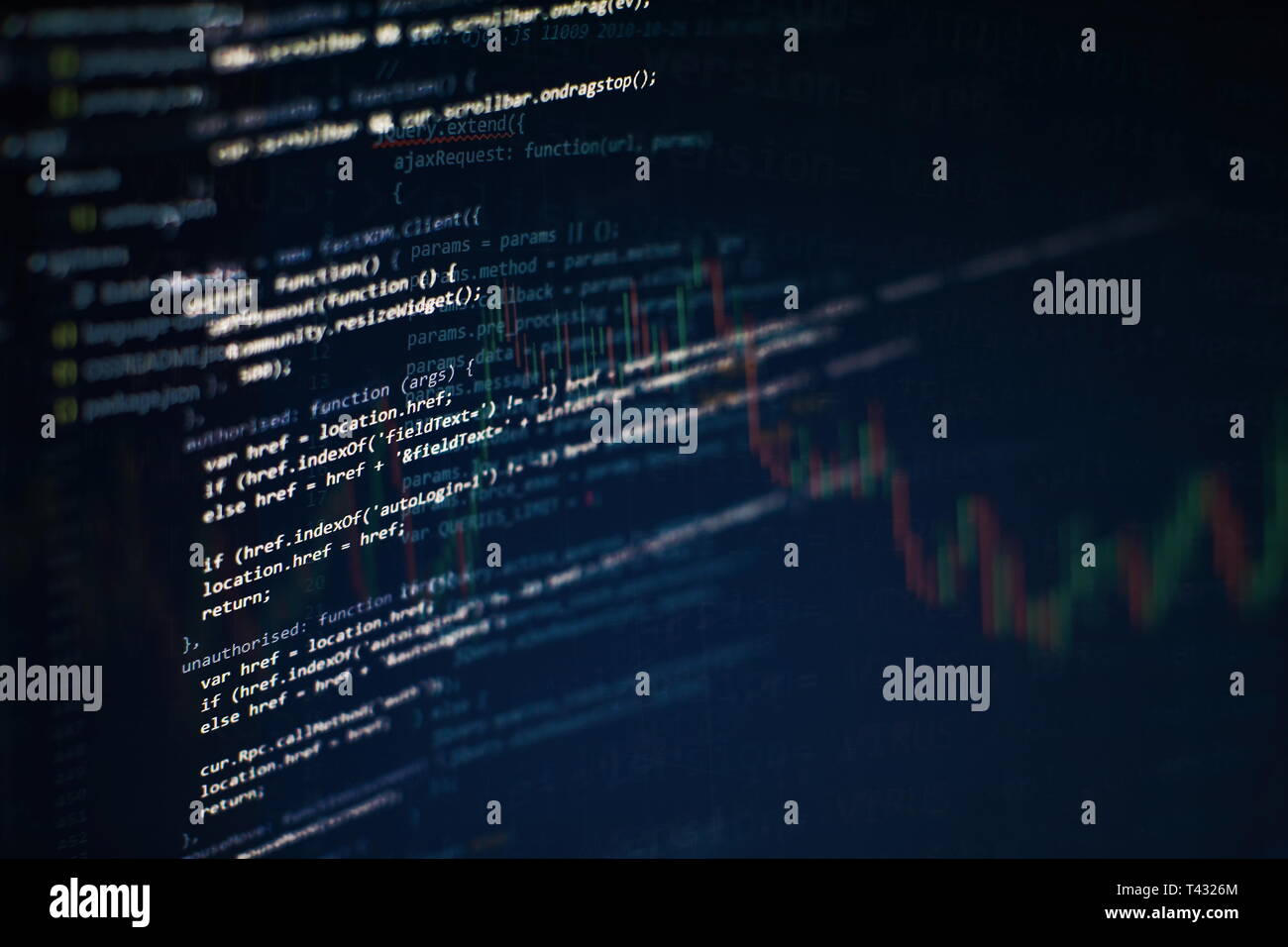 Code text written and created entirely by myself Stock Photo - Alamy