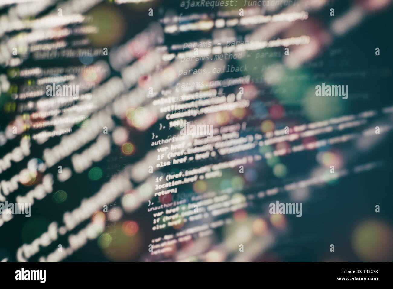 Code text written and created entirely by myself Stock Photo - Alamy