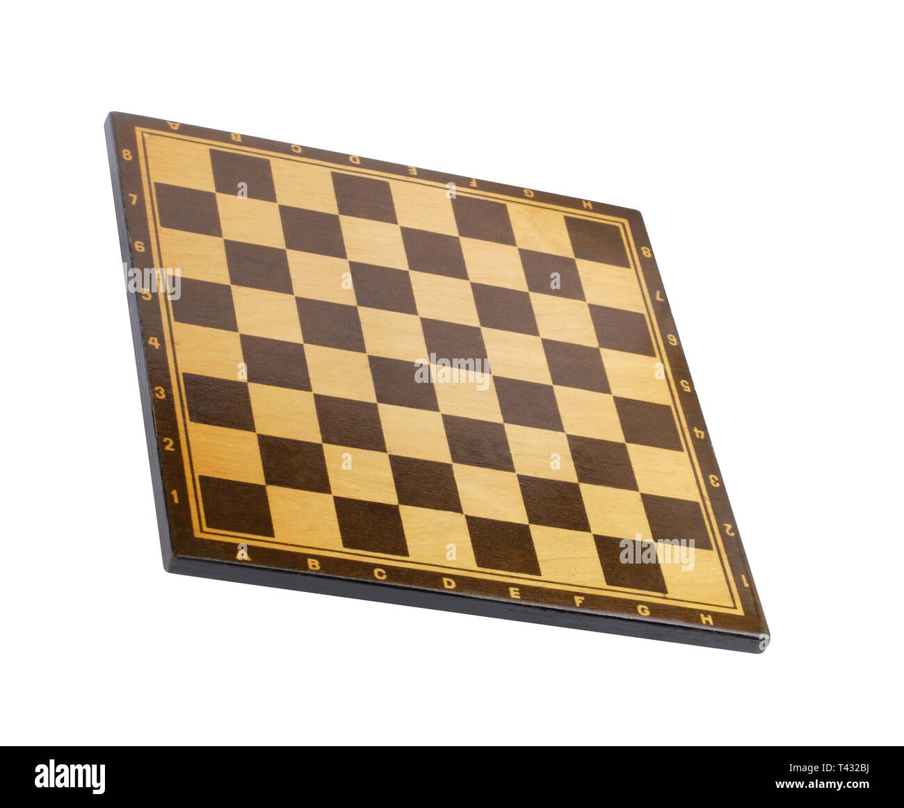 wooden empty chessboard isolated Stock Photo - Alamy