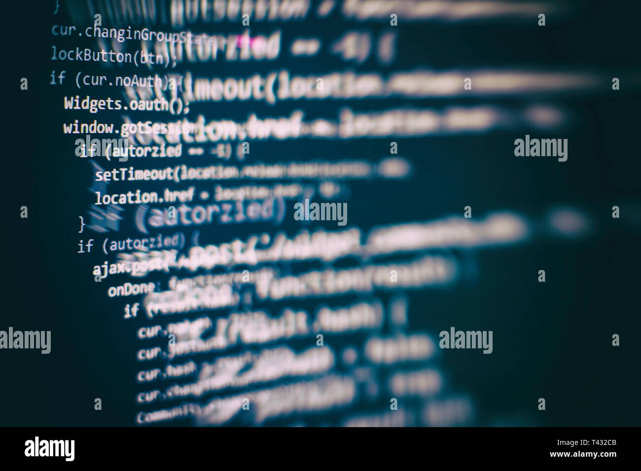 Programming source code HTML for Website development. Server logs analysis Stock Photo - Alamy