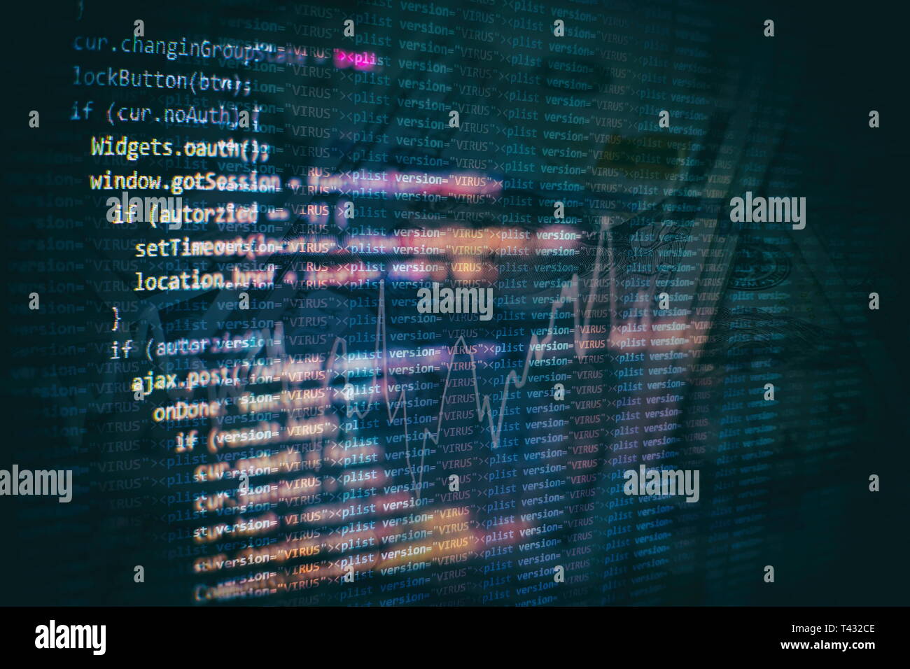 Programming source code HTML for Website development. Server logs analysis Stock Photo - Alamy