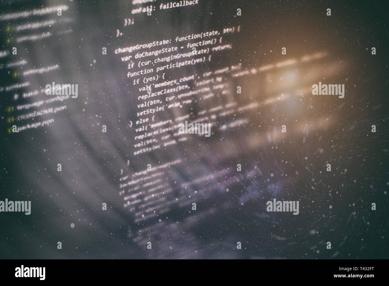 Programming source code HTML for Website development. Server logs ...