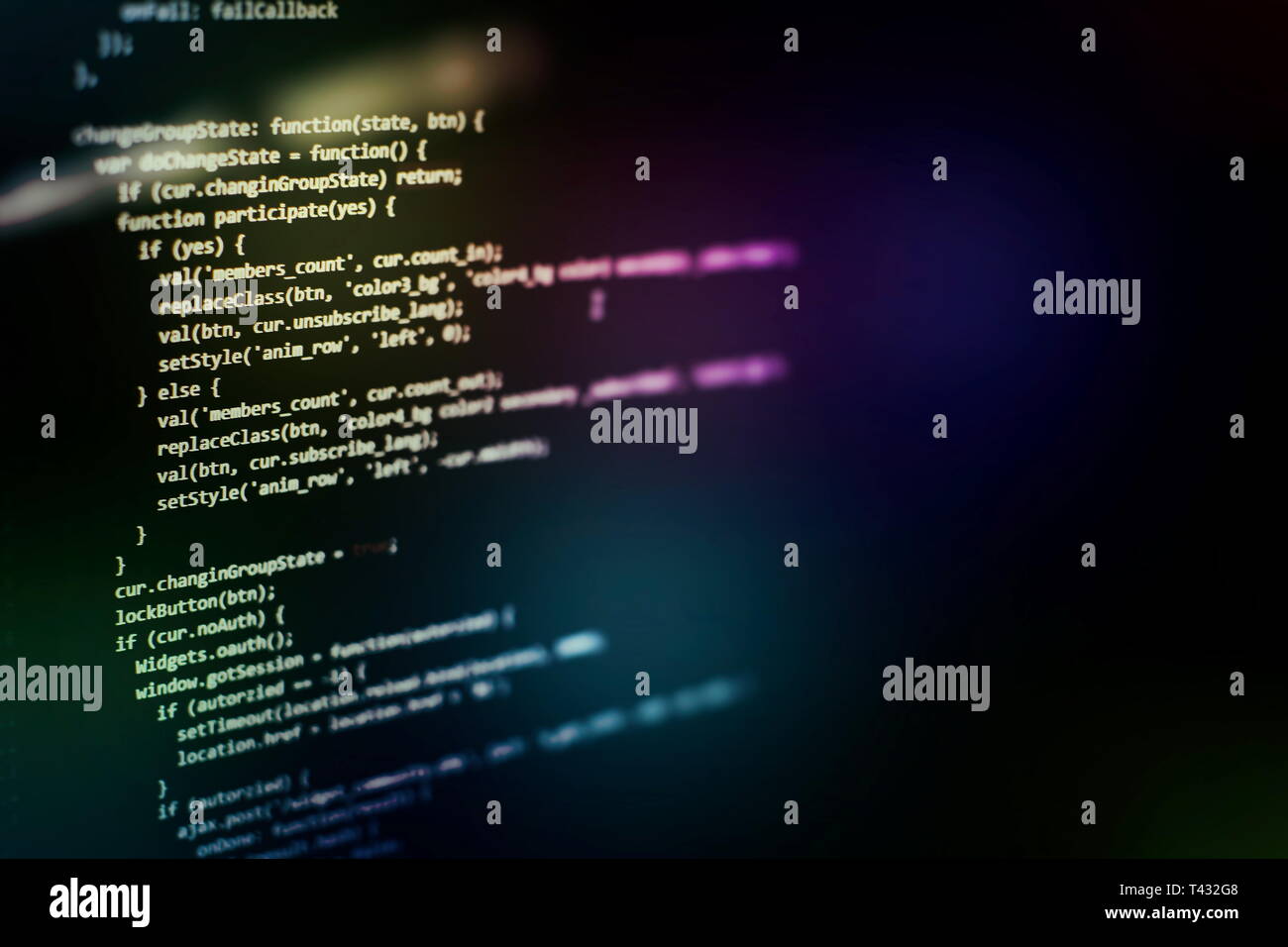 Programming source code HTML for Website development. Server logs ...