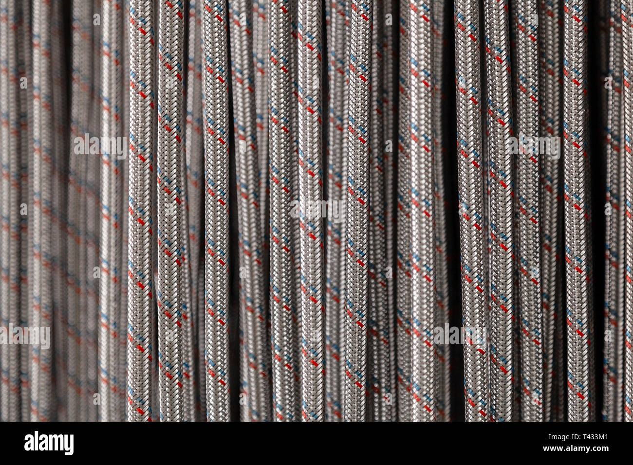 Textures of Metal wire braided stainless flexible hose. Abstract of ...