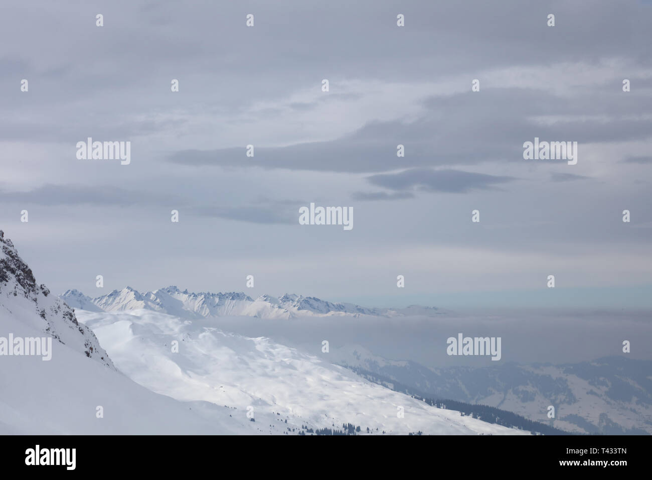Berge um Davos / Mountains around Davos Stock Photo - Alamy