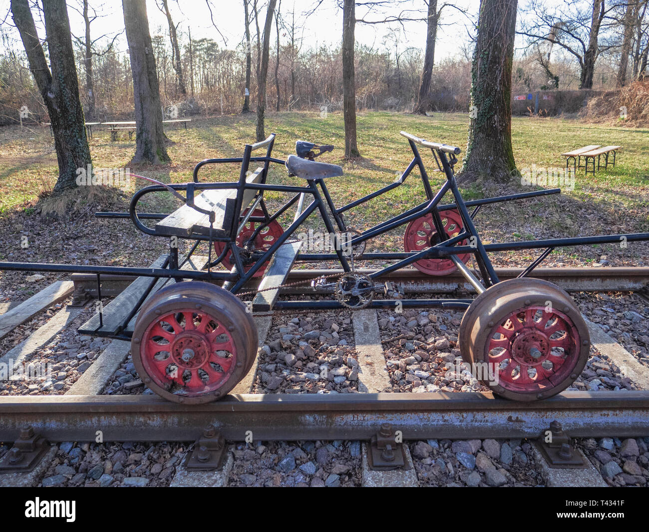 Railway pump trolley hi-res stock photography and images - Alamy