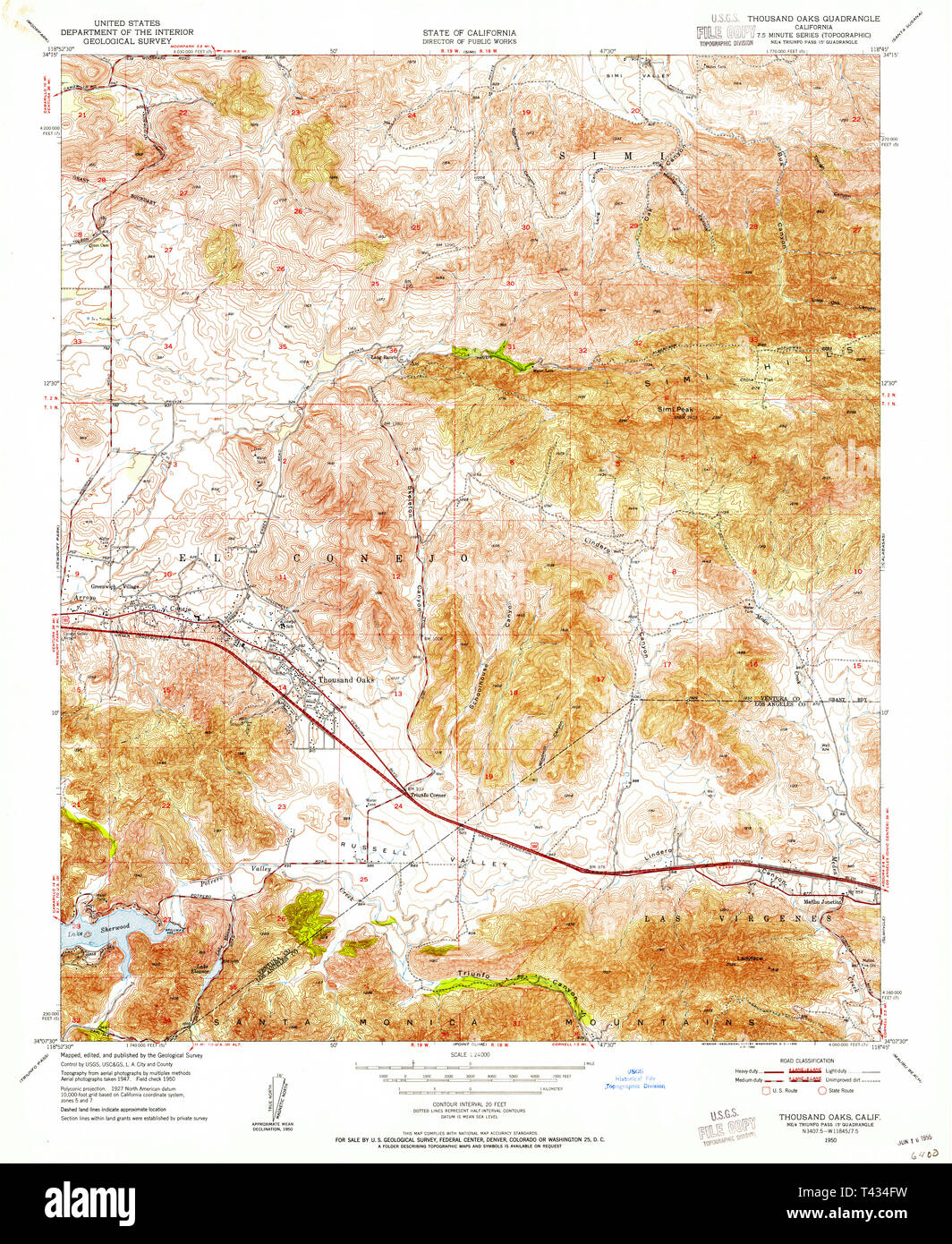 Thousand oaks map hi-res stock photography and images - Alamy