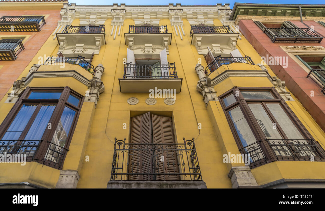 Typical windows balconies in madrid hi-res stock photography and images ...