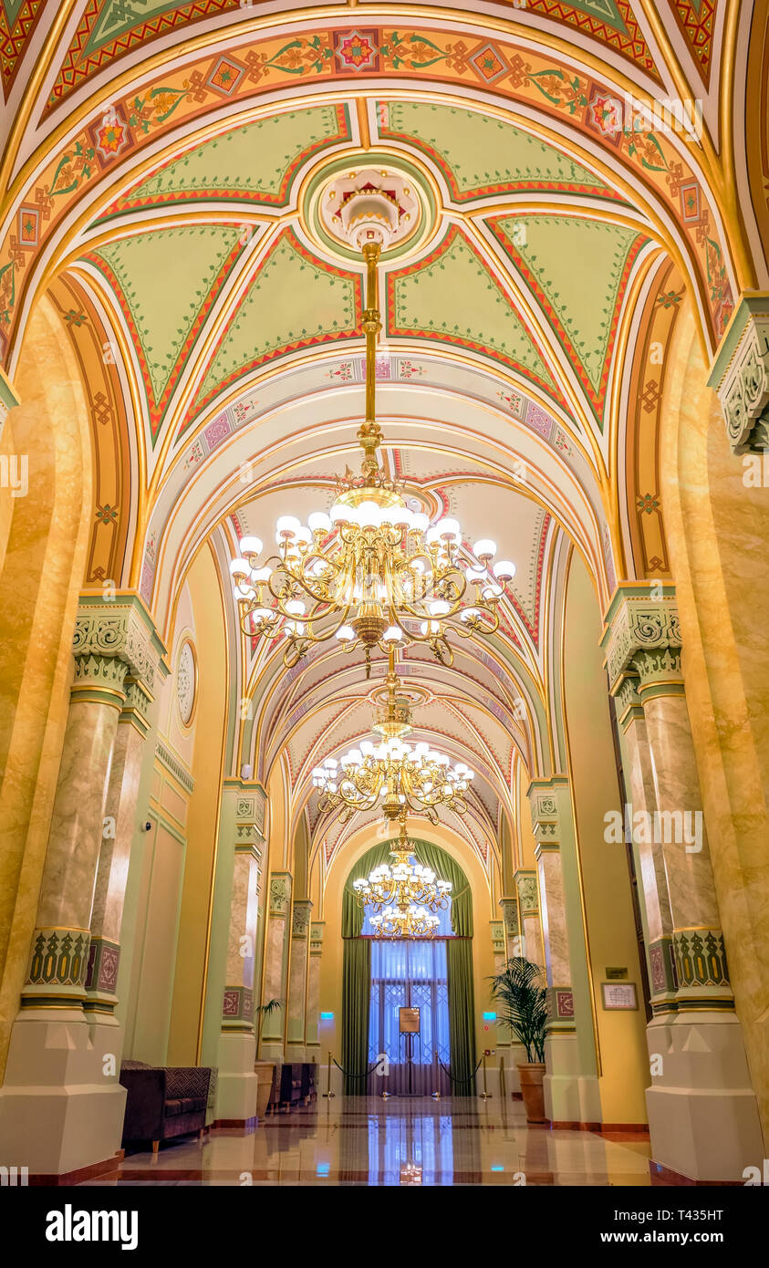 Interior view of Vigado concert hall at Budapest,Hungary.Vigado is a ...