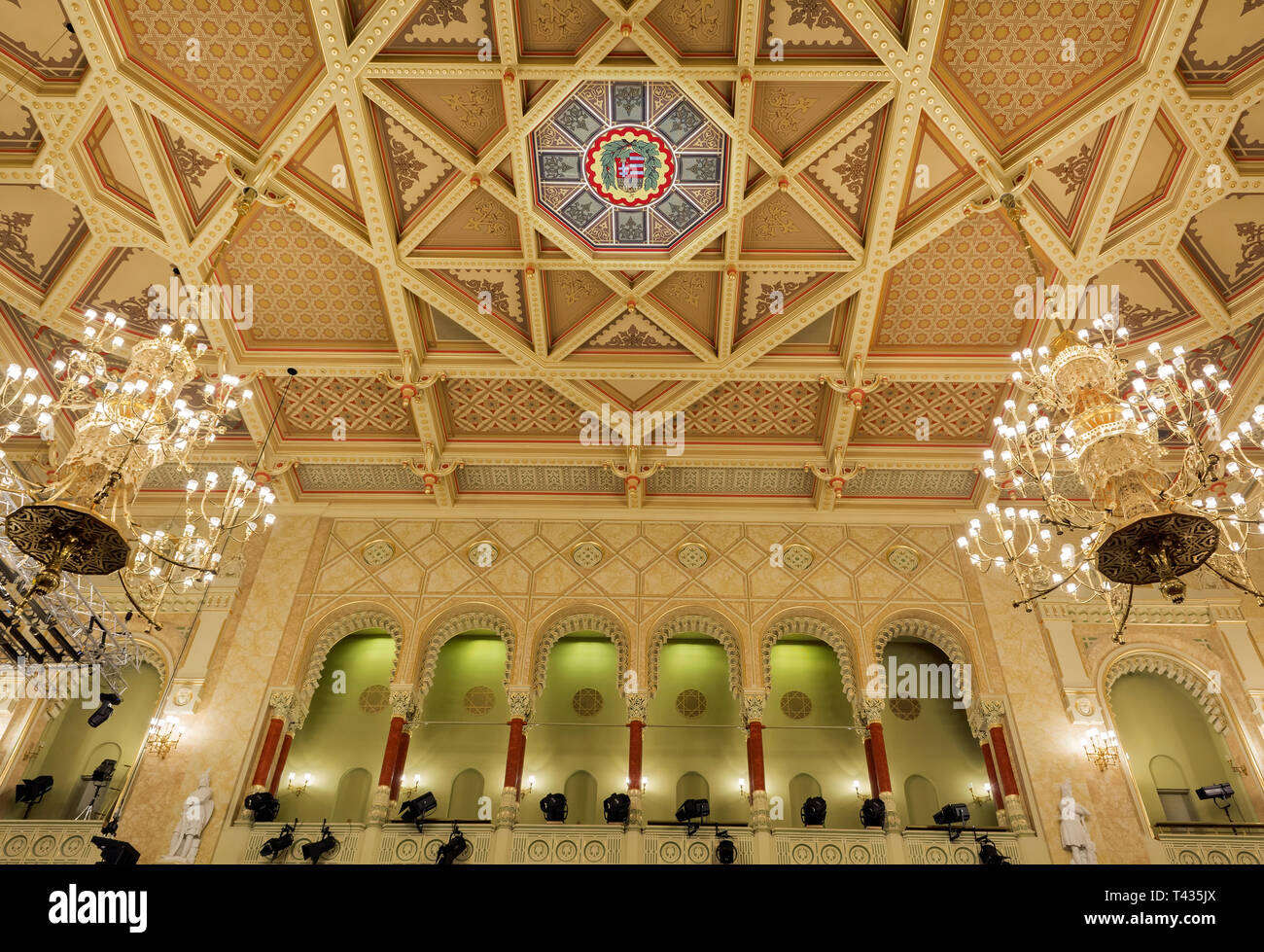 Interior view of Vigado concert hall at Budapest,Hungary.Vigado is a ...
