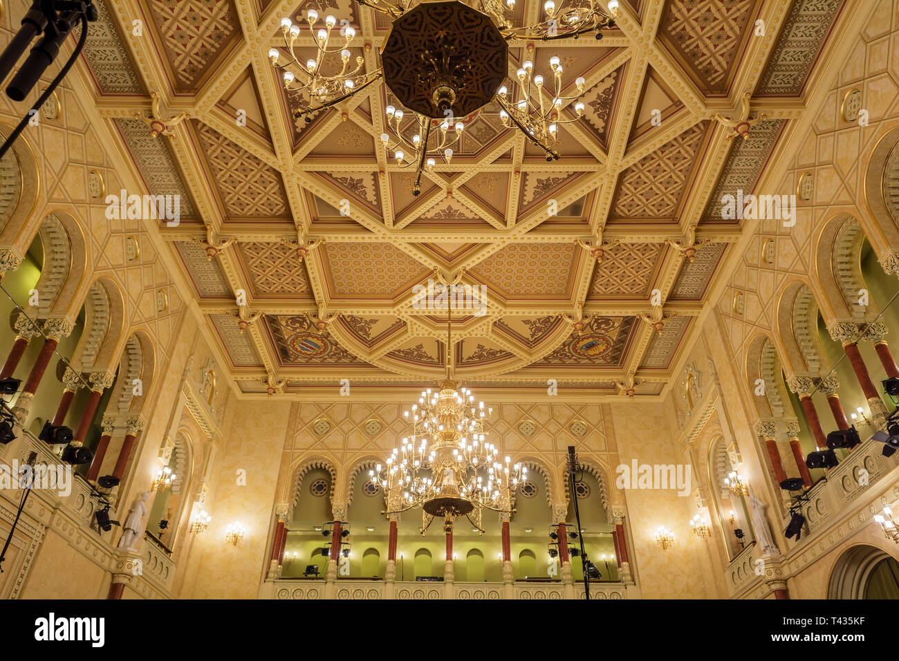 Interior view of Vigado concert hall at Budapest,Hungary.Vigado is a ...