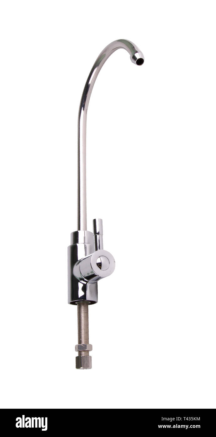 Tap for clean water. Isolated white background. Application for osmosis ...