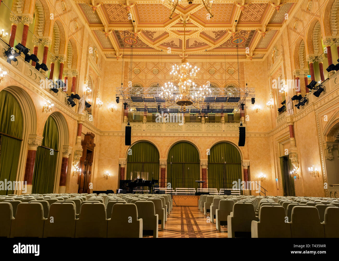 Interior view of Vigado concert hall at Budapest,Hungary.Vigado is a ...