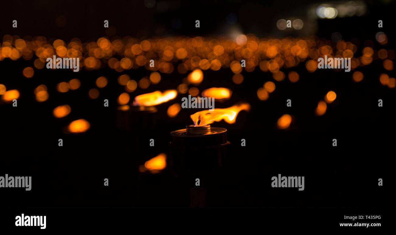 Torches at the Beyond the Deepening Shadow event marking the centenary ...