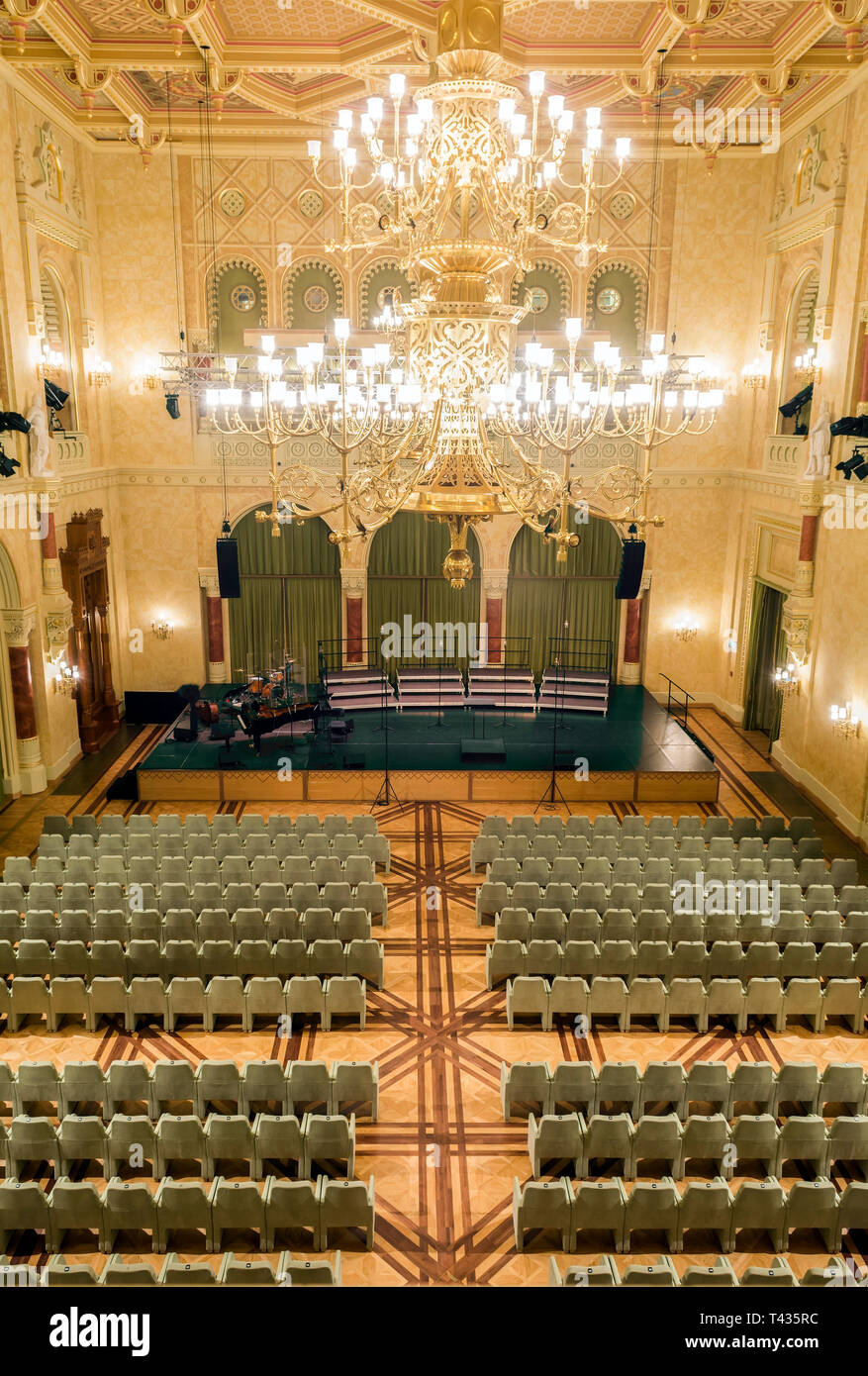 Interior view of Vigado concert hall at Budapest,Hungary.Vigado is a ...
