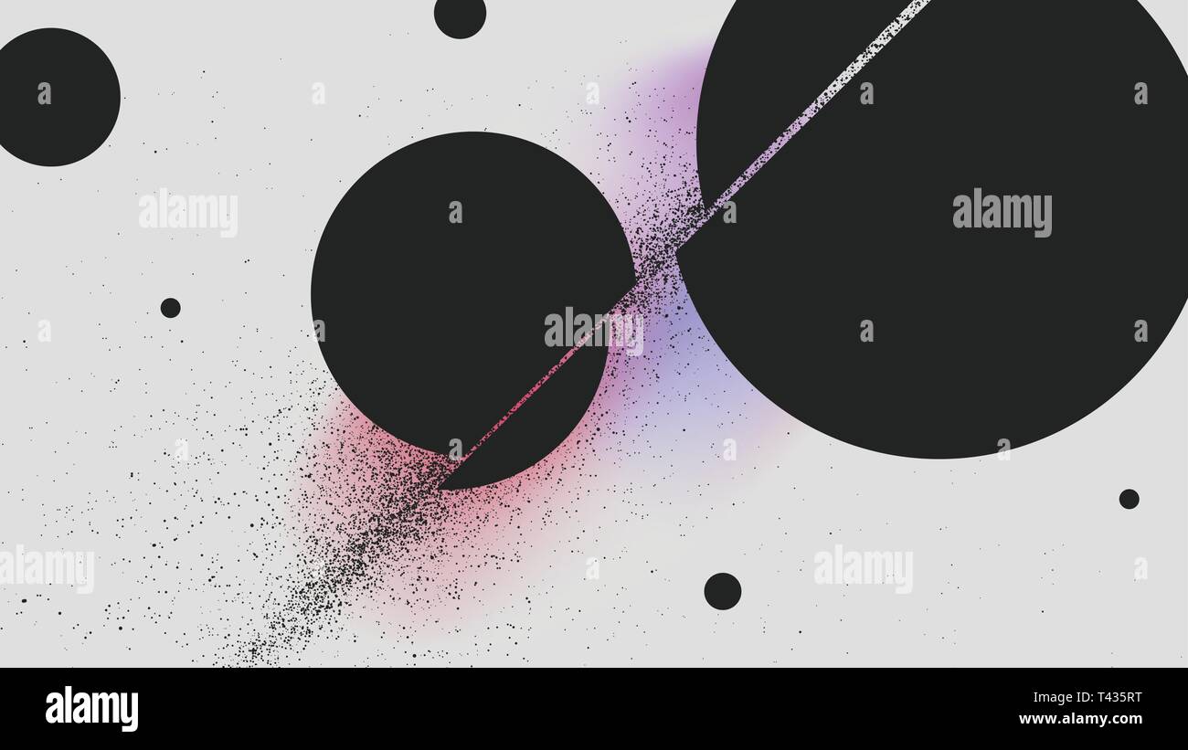 Ball cutting of sword attack, black powder explosion abstract ...