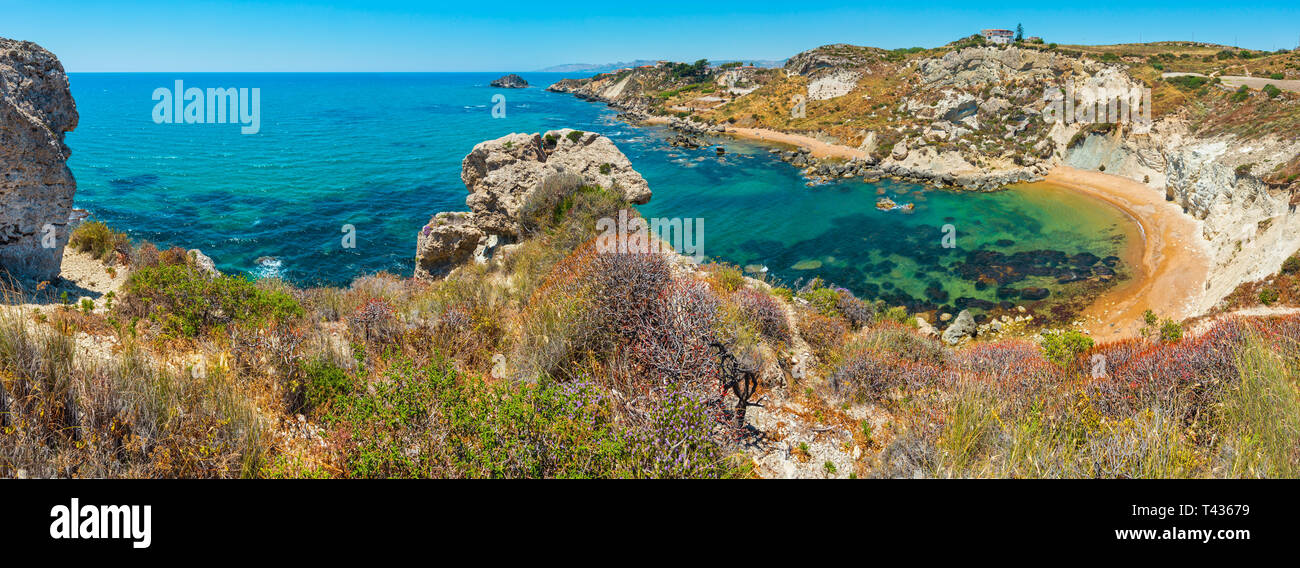 Paradise sea beach Cala Paradiso near Rocca di San Nicola, Agrigento ...