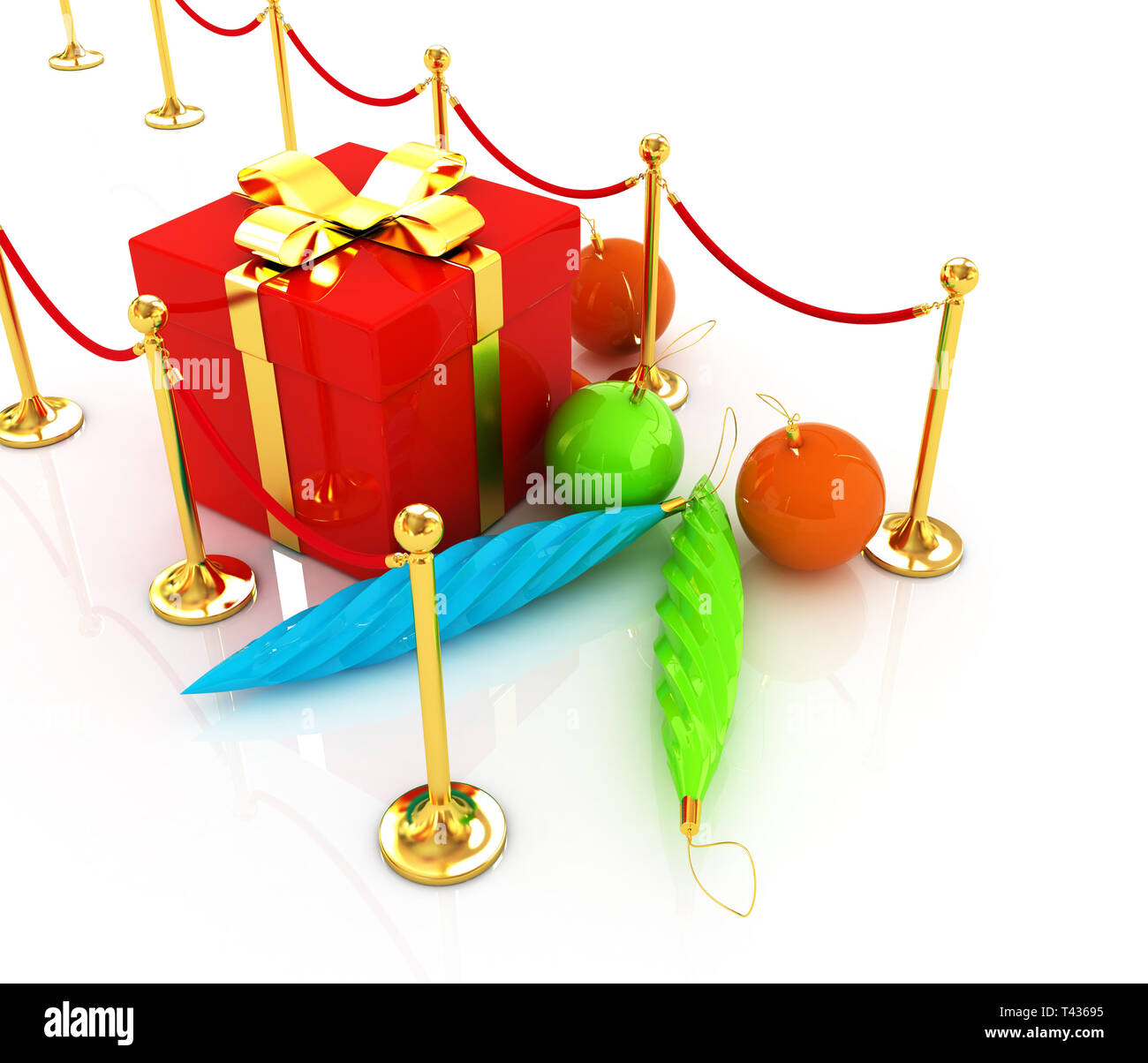 Beautiful Christmas gifts on New Year's path to the success Stock Photo ...