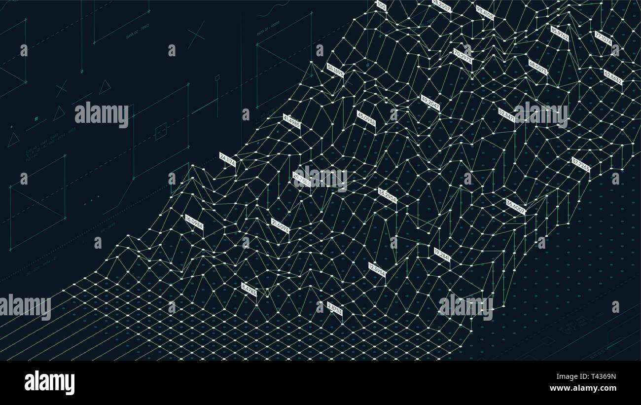 Data analytics graphic on a presentation screen Stock Vector Images - Alamy