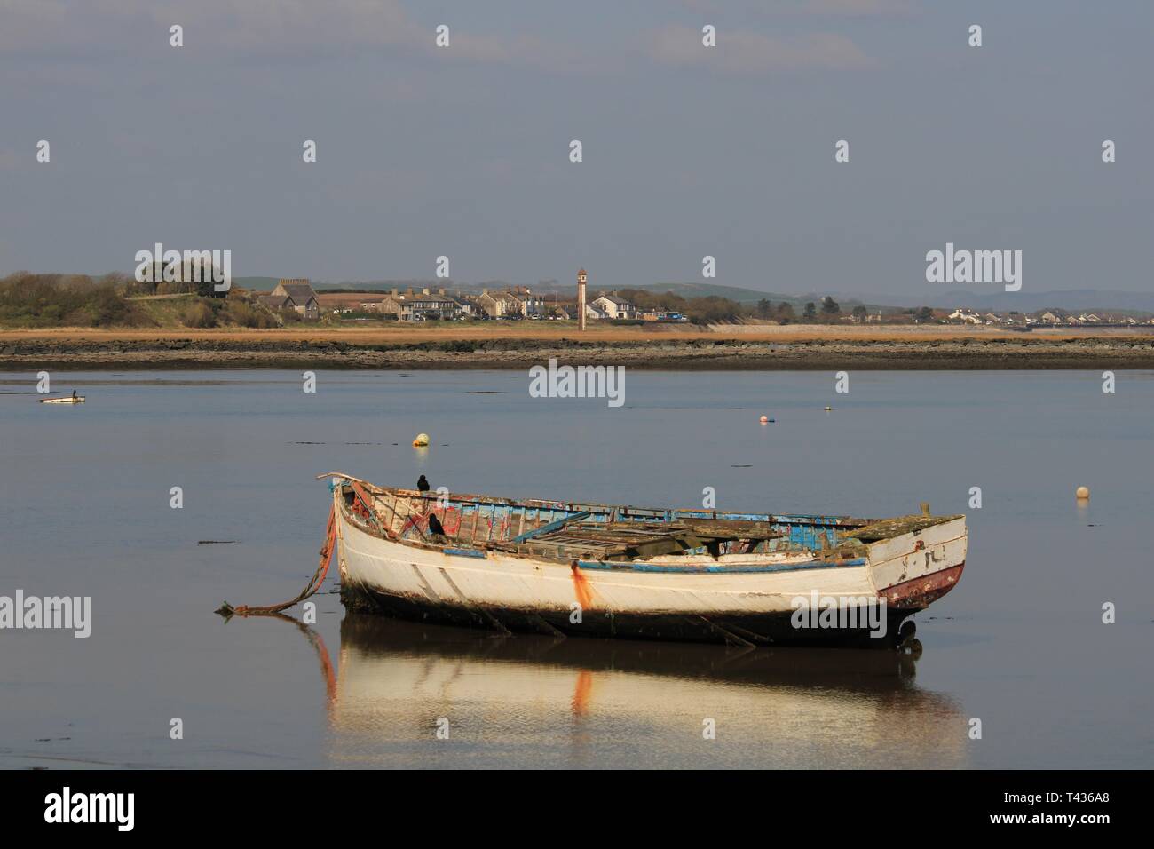 UK Rampside, Cumbrian Coast. View from the causeway between Rampside ...
