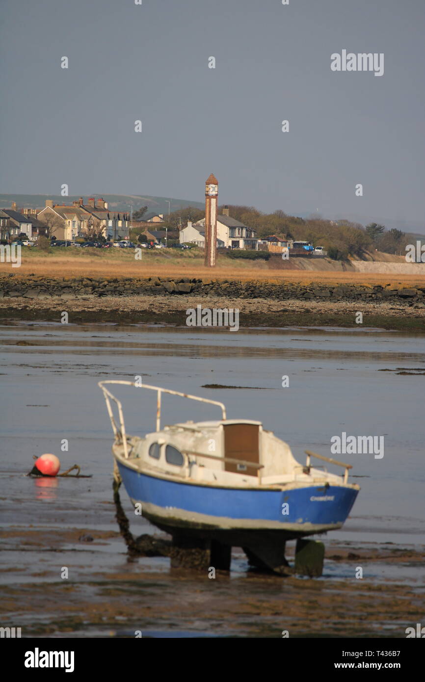 UK Rampside, Cumbrian Coast. View from the causeway between Rampside ...