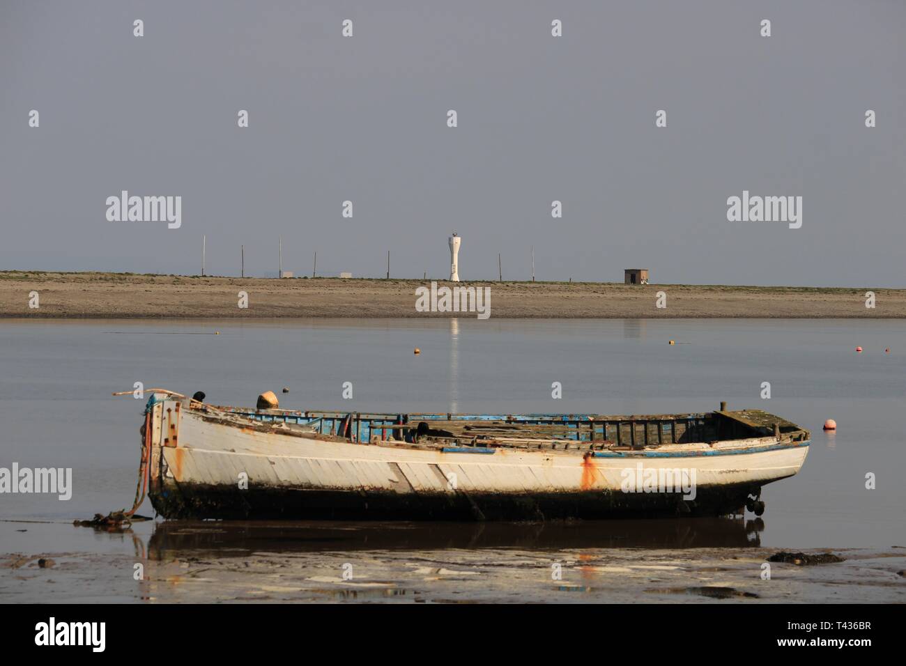 UK Rampside, Cumbrian Coast. View from the causeway between Rampside ...