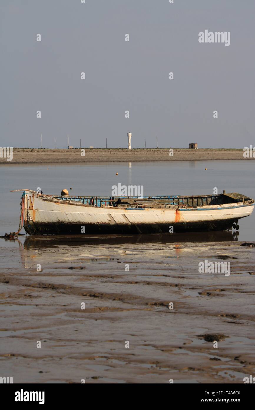 UK Rampside, Cumbrian Coast. View from the causeway between Rampside ...