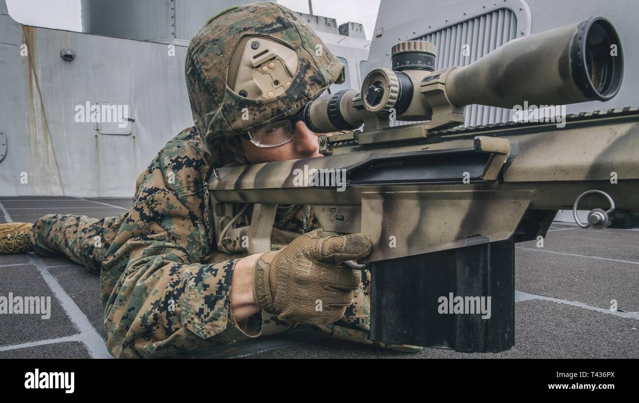 U.S. Marine Corps 1st Lt. Nathaniel Lambert, scout sniper platoon ...