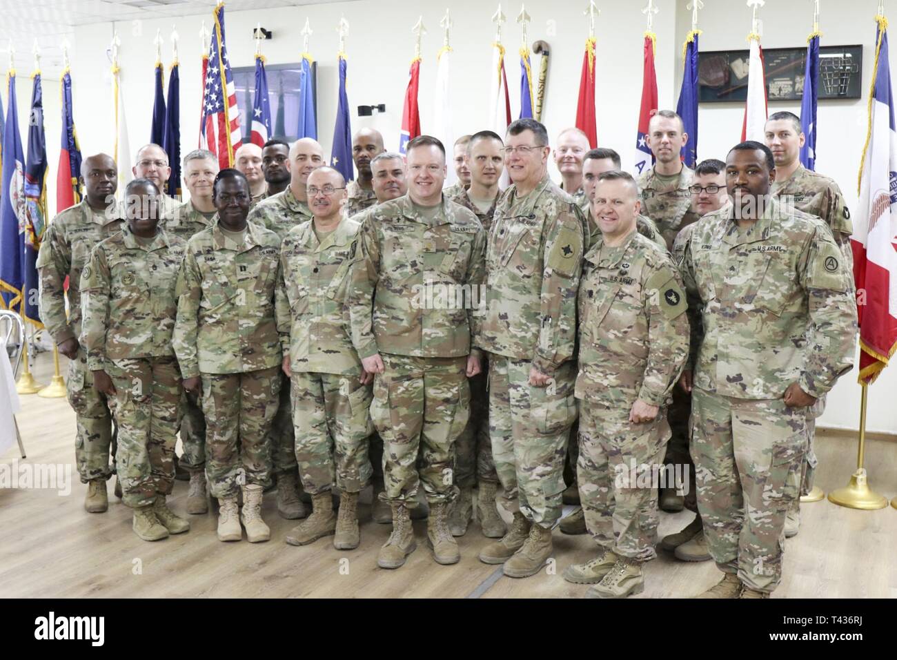 U.S. Army Chaplains and Religious Affairs Specialists pose for a group ...