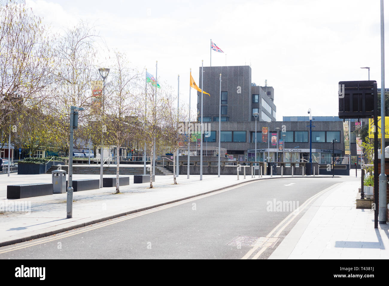 Gravesend, Kent, UK. The Civic Centre. A 1960's designed building which ...