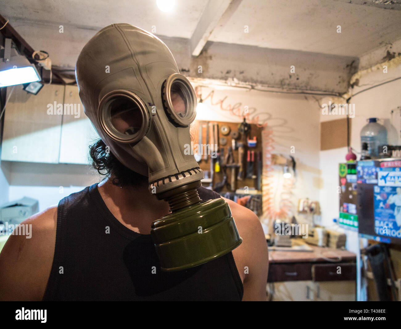 ?hernihiv, Ukraine - 07/26/2016: Worker in a workshop wearing soviet ...