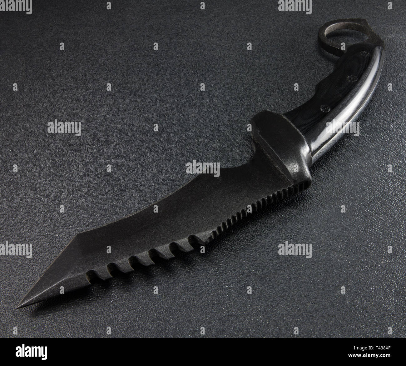 Custom karambit tactical knife with 'tanto' type tip and thumb support ...