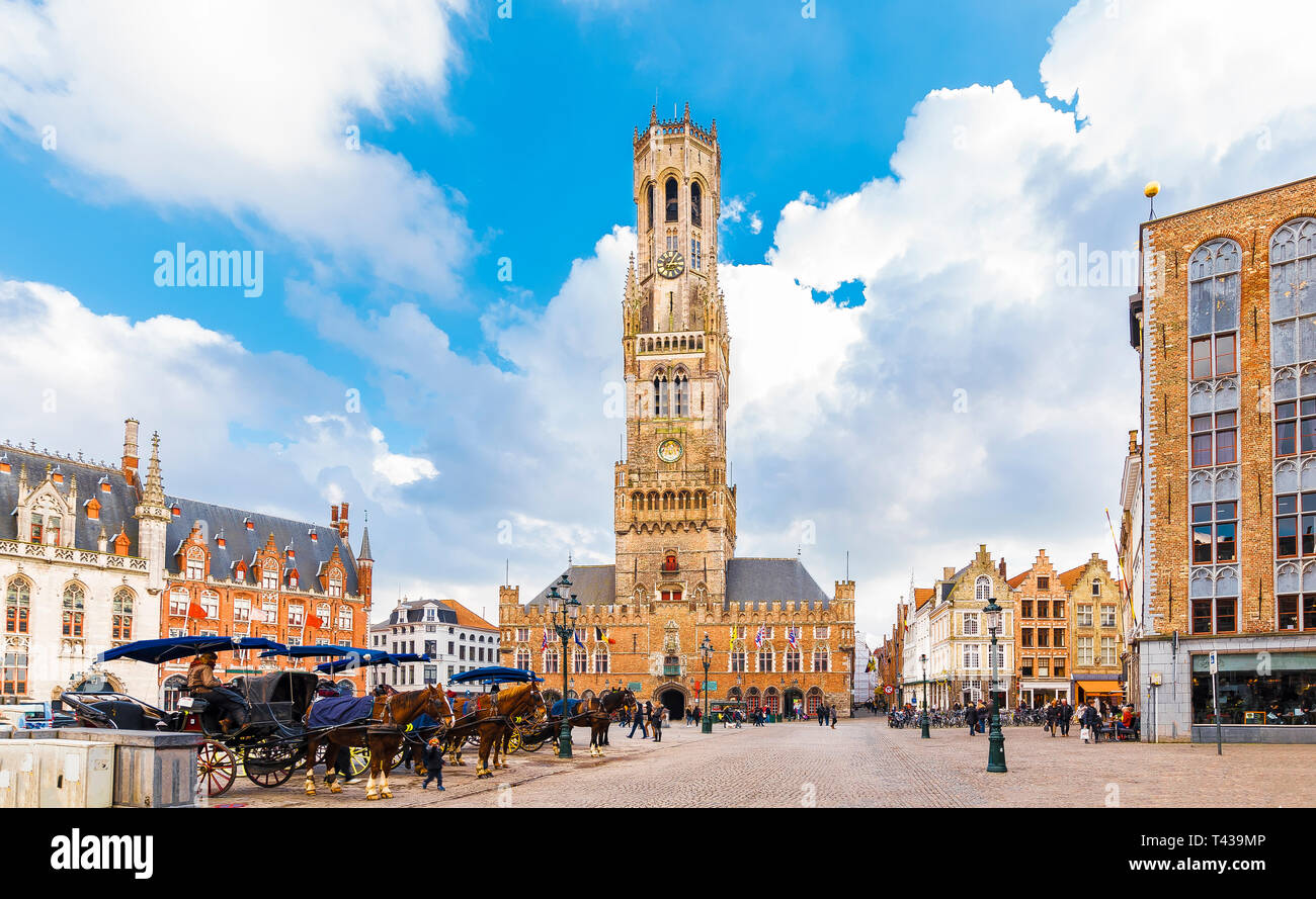 Grote Markt square in medieval city Brugge, Belgium Stock Photo - Alamy