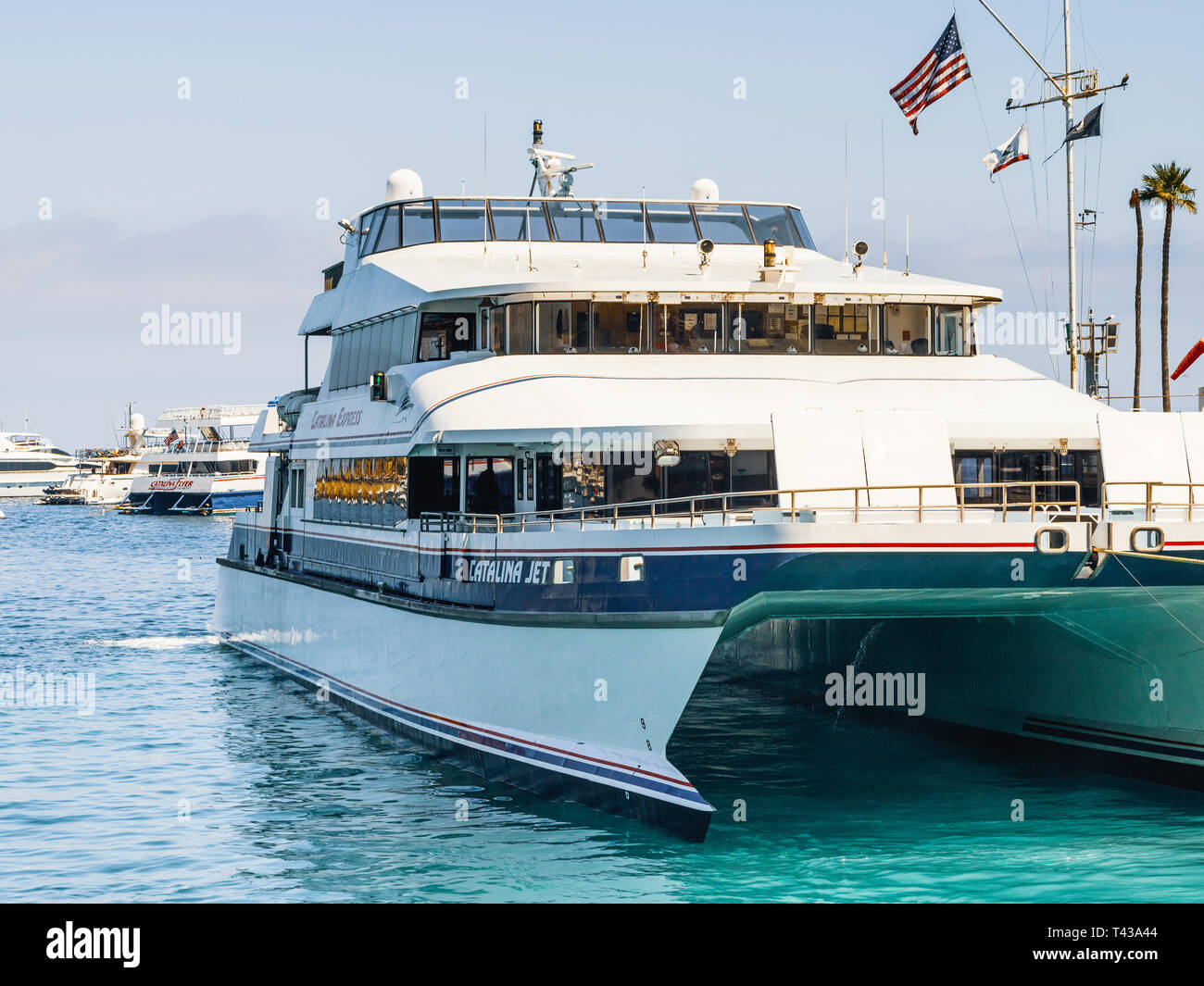 The Catalina Jet, a high-speed catamaran, that operates scheduled trips ...