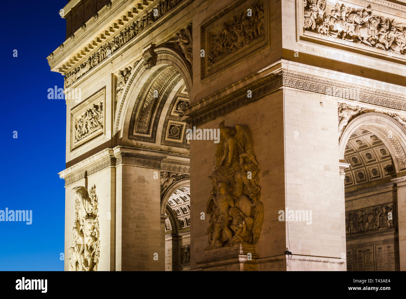 The arch of Triumph in Paris Stock Photo - Alamy