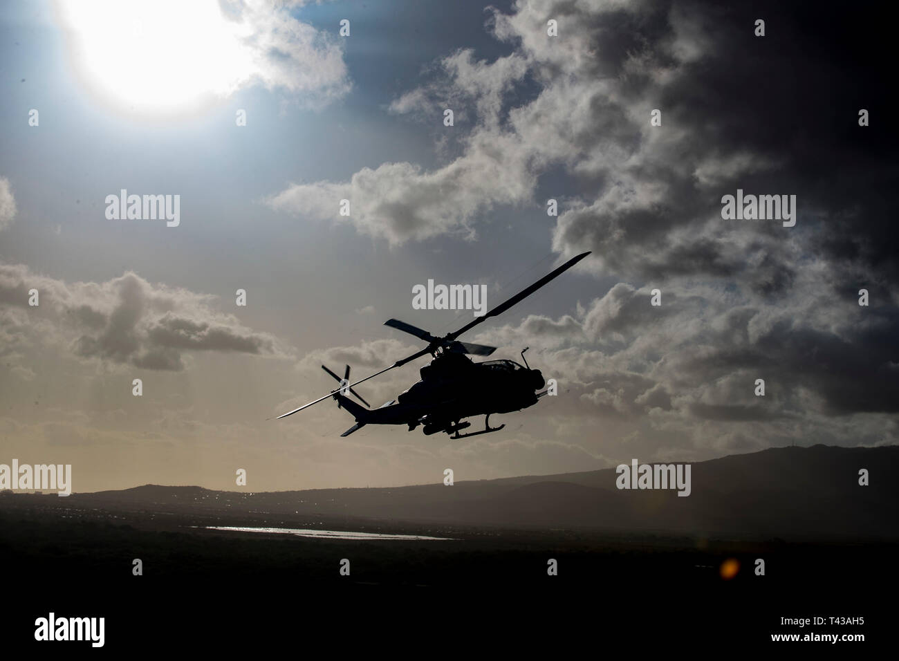 An AH-1Z Viper helicopter with Marine Light Attack Helicopter Squadron ...