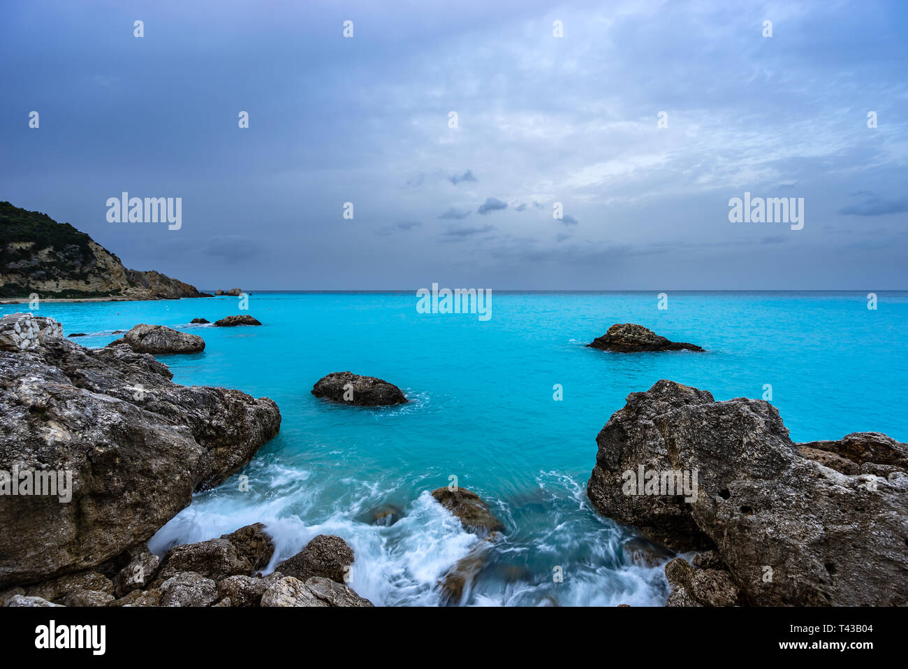 Agios Nikitas beach in Lefkas island Greece Stock Photo - Alamy